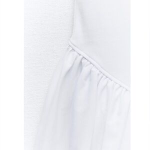 Zara | Dresses | Zara Mixed Rib Poplin Balloon Dress | Poshmark